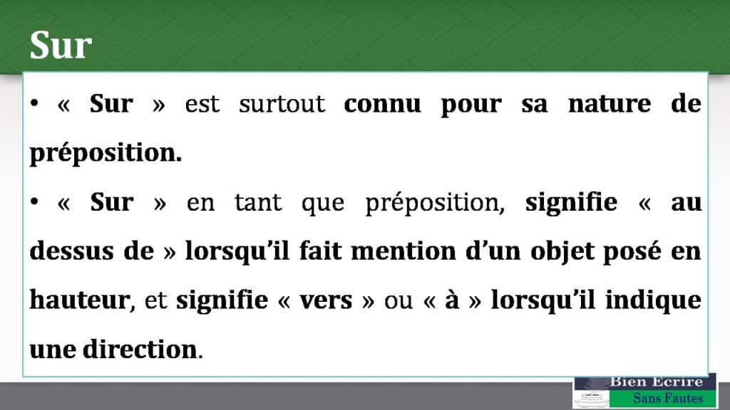 Sur, sûr et sûre, distinguer ces homophones - Bien écrire