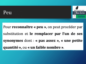 Peu, peux, ou peut ? - Bien écrire