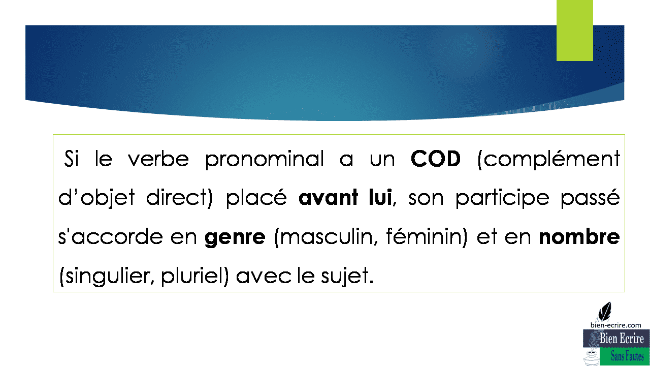 Cod Avant Le Verbe Accord | Chtoby Pomnili