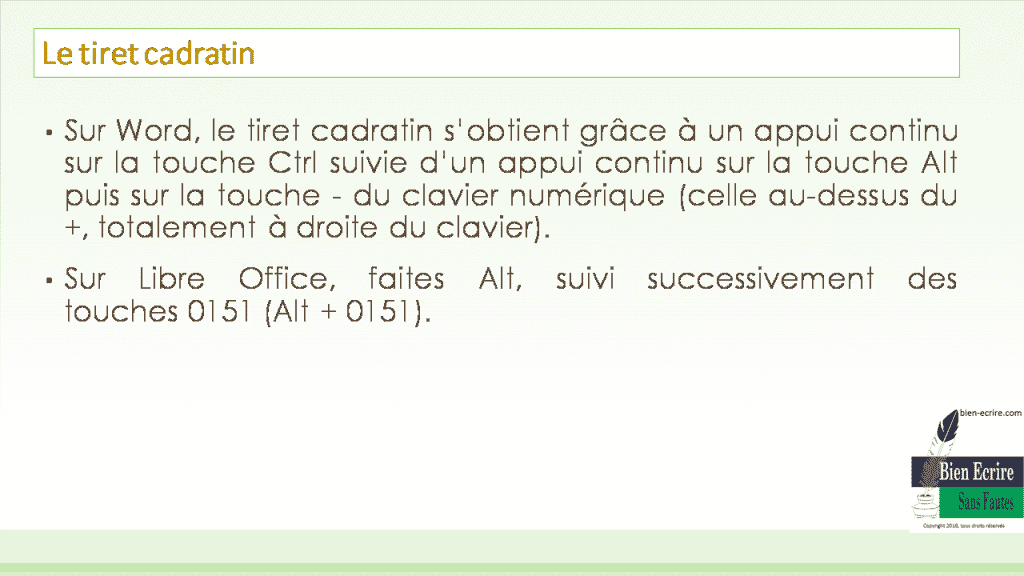 Le tiret pour les dialogues (tiret cadratin) - Bien écrire