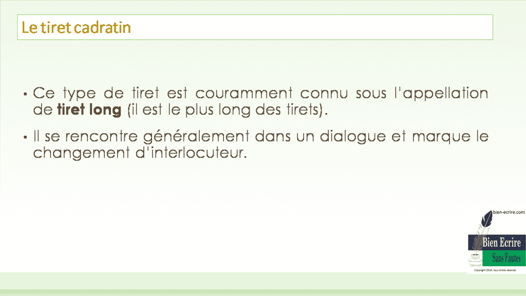 Le tiret pour les dialogues (tiret cadratin) - Bien écrire