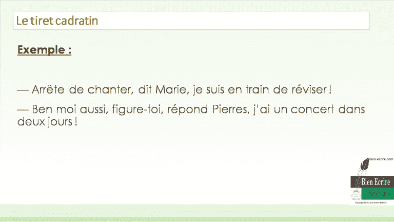 Le tiret pour les dialogues (tiret cadratin) - Bien écrire