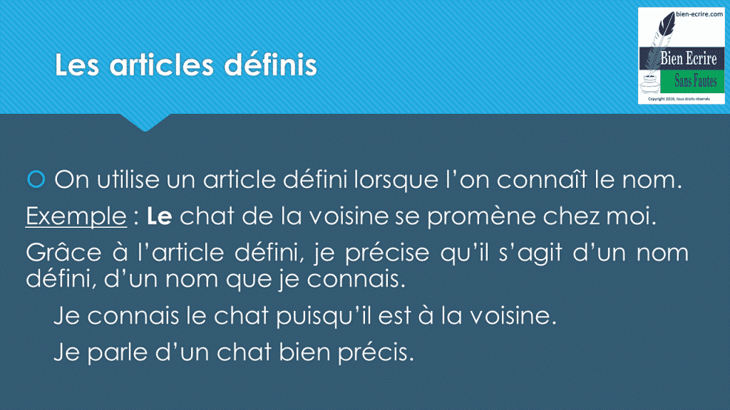 Répérer les classes grammaticales : les déterminants - Bien écrire