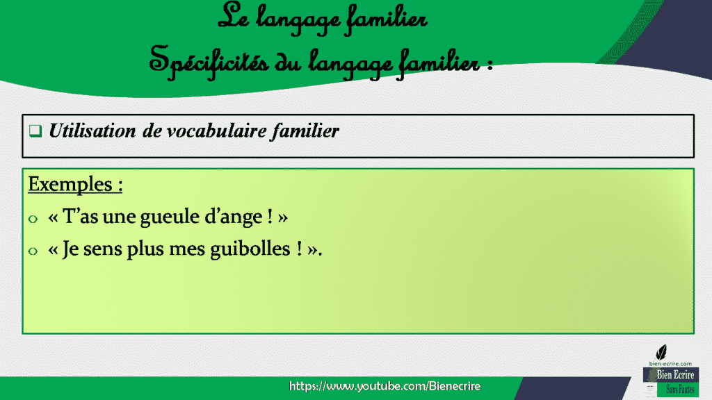 Le niveau de langue (familier, courant, soutenu) - Bien écrire