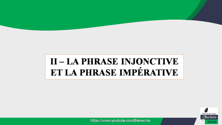 Qu’est-ce qu’une phrase injonctive - Bien écrire