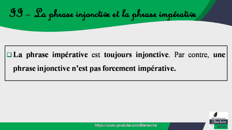 Qu’est-ce qu’une phrase injonctive - Bien écrire