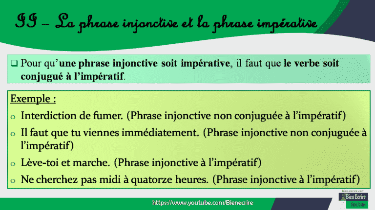 Qu’est-ce qu’une phrase injonctive - Bien écrire