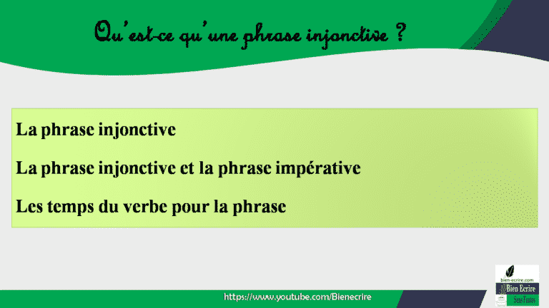 Qu’est-ce qu’une phrase injonctive - Bien écrire