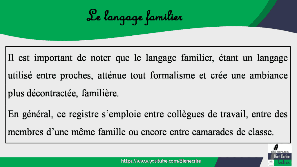 Le niveau de langue (familier, courant, soutenu) - Bien écrire