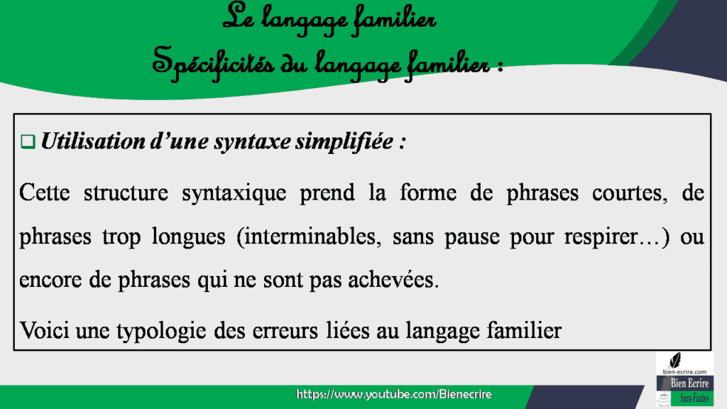 Le niveau de langue (familier, courant, soutenu) - Bien écrire