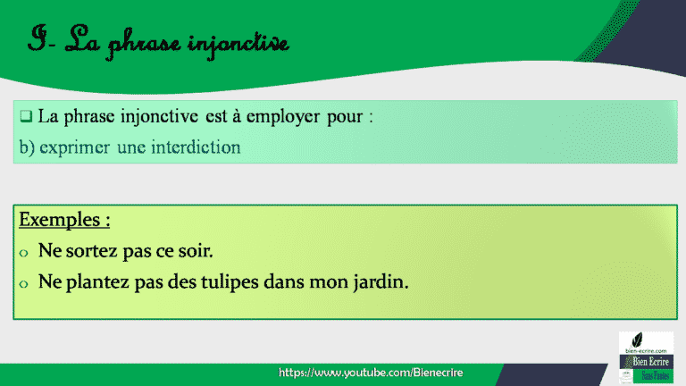 Qu’est-ce qu’une phrase injonctive - Bien écrire