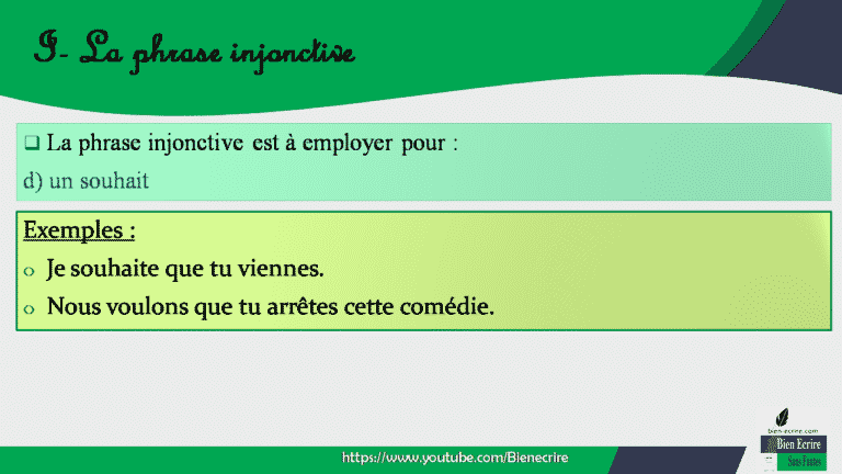 Qu’est-ce qu’une phrase injonctive - Bien écrire
