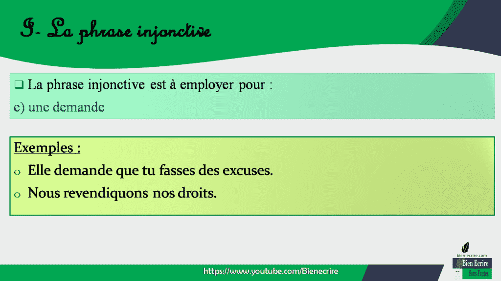 Qu’est-ce qu’une phrase injonctive - Bien écrire