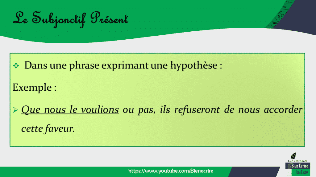 Le subjonctif présent et le subjonctif passé - Bien écrire