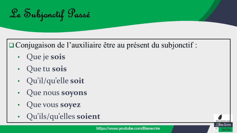 Le subjonctif présent et le subjonctif passé - Bien écrire
