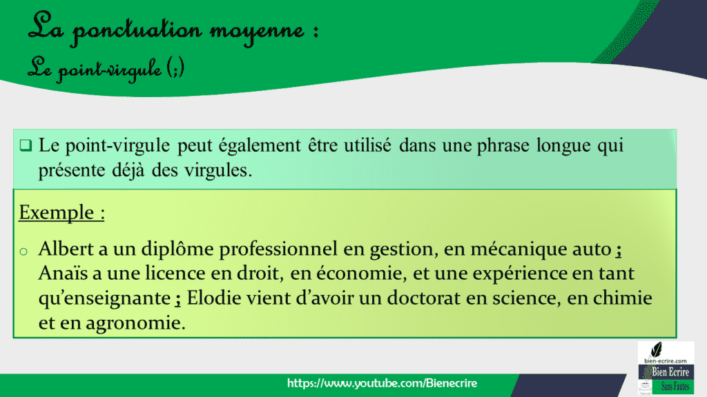 La ponctuation deuxième partie : point-virgule, virgule, guillemets ...