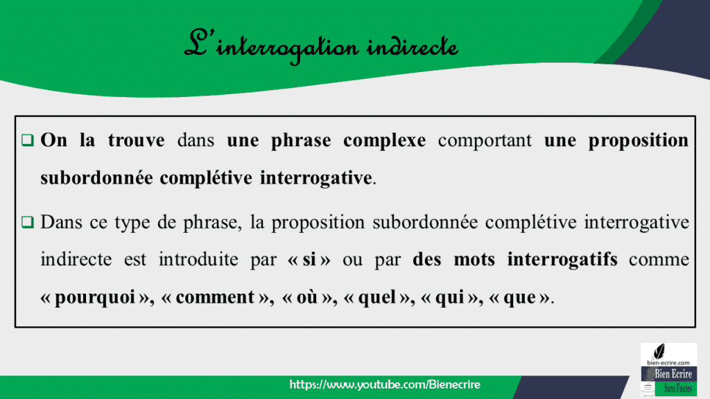 Les différents types d’interrogation : totale, partielle, indirecte - Bien écrire