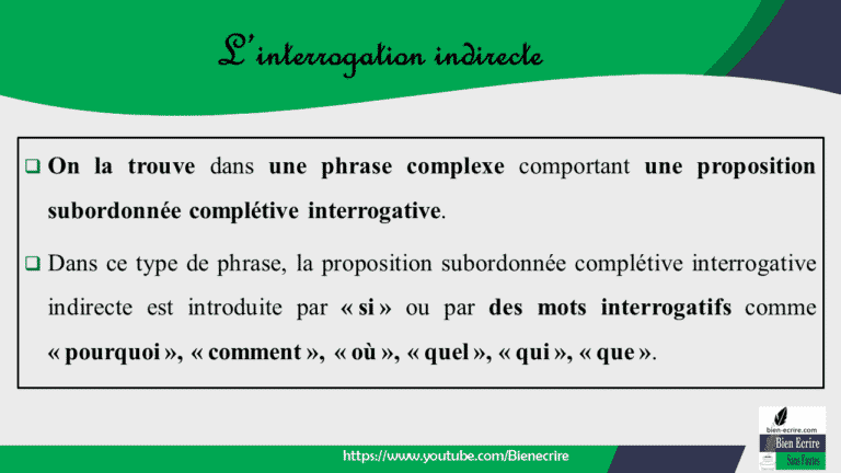Les différents types d’interrogation : totale, partielle, indirecte - Bien écrire