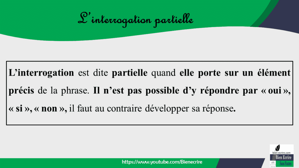 Les différents types d’interrogation : totale, partielle, indirecte - Bien écrire
