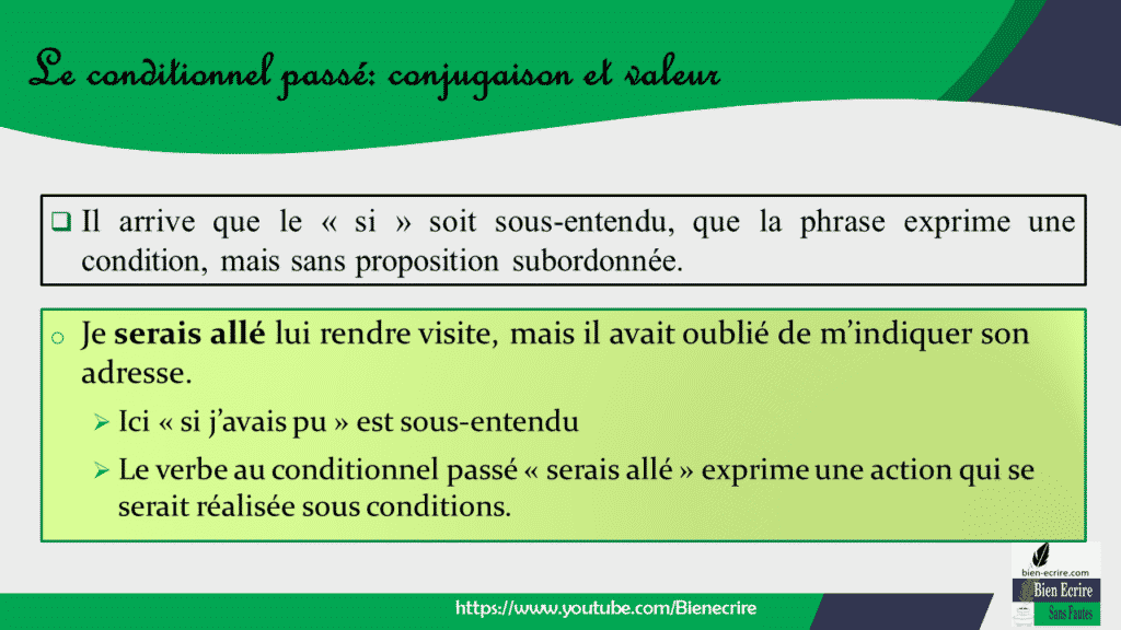 Le conditionnel passé : conjugaison et valeur - Bien écrire