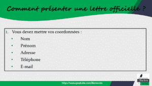 Ecrire une lettre officielle en français (rédaction 7/7) - Bien écrire
