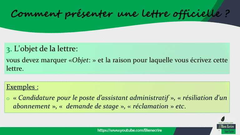 Ecrire une lettre officielle en français (rédaction 7/7) - Bien écrire