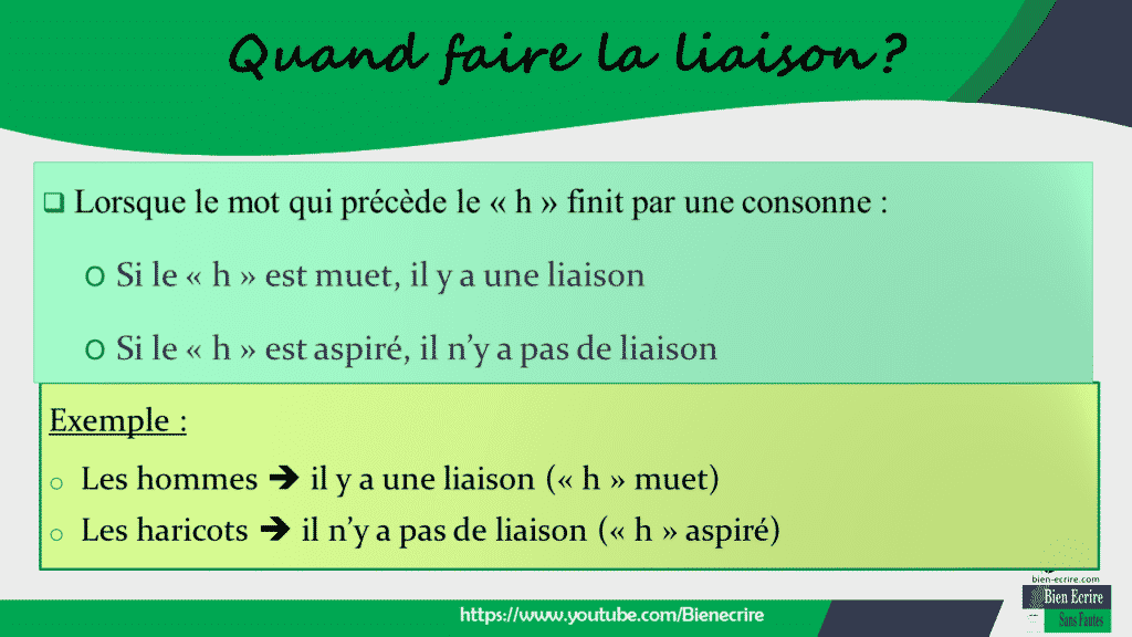 Lecture 2 – h muet, h aspiré - Bien écrire