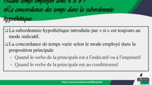 La concordance des temps avec « si » (concordance 5/5) - Bien écrire
