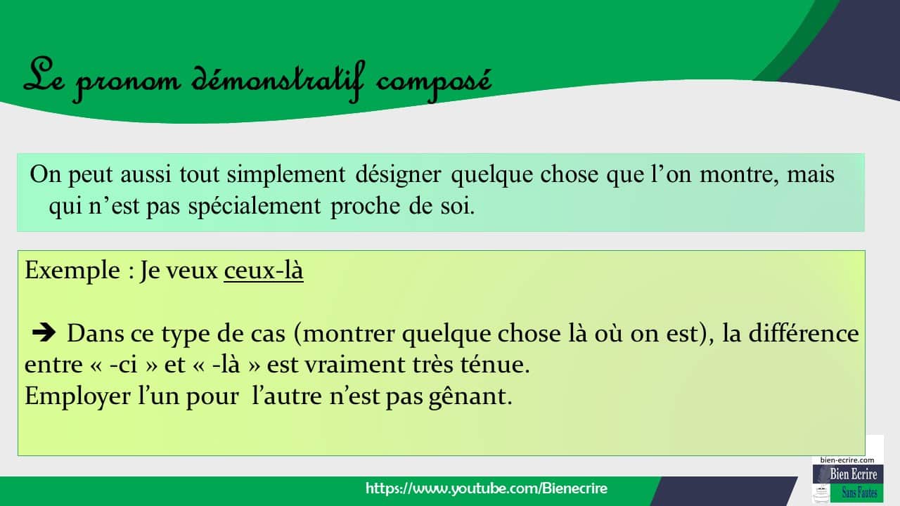 Pronom 9 – démonstratif composé - Bien écrire