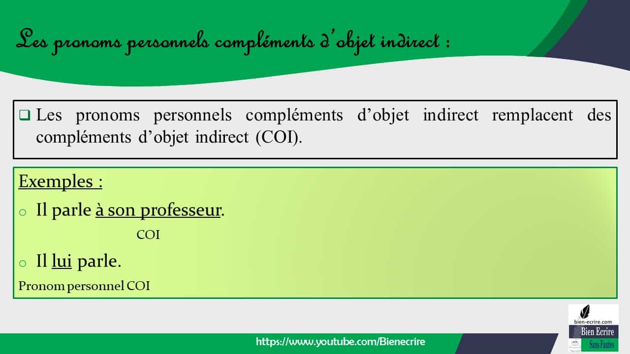 Pronom 4 – pronom personnel complément - Bien écrire