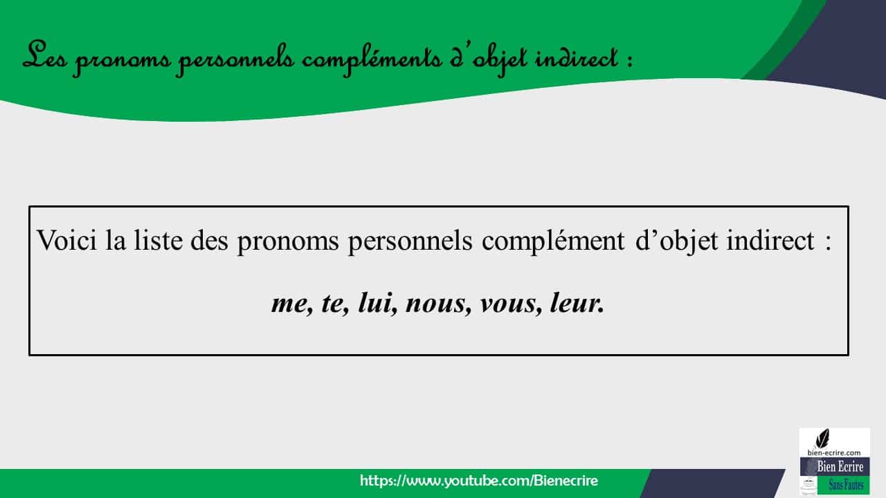 Pronom 4 – pronom personnel complément - Bien écrire