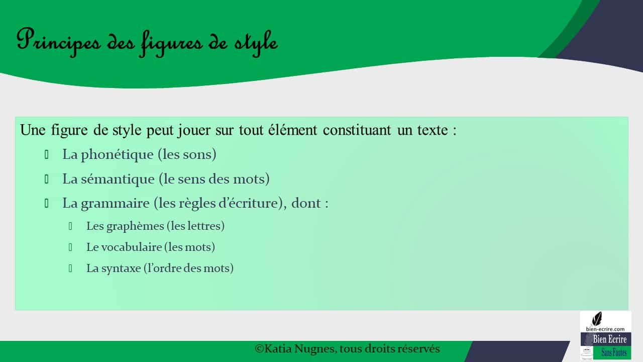 Figures de style 3 – Principes et classification - Bien écrire