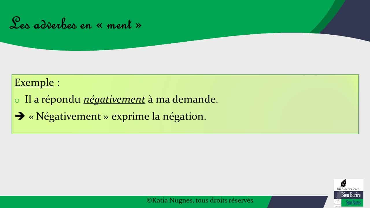 Adverbe 2 – adverbes en -ment - Bien écrire