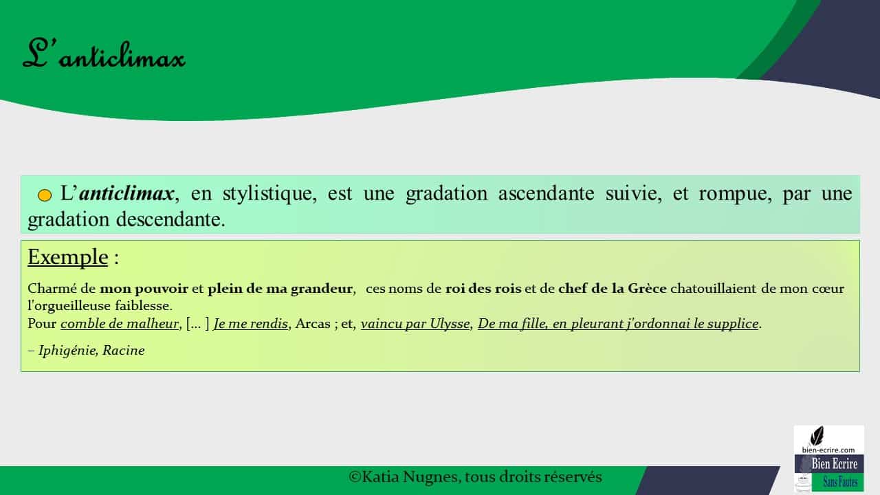 Figures d »énumération 2 – types de gradation - Bien écrire