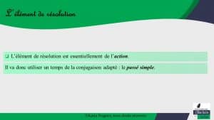 Élément de résolution (schéma narratif 5/8) - Bien écrire