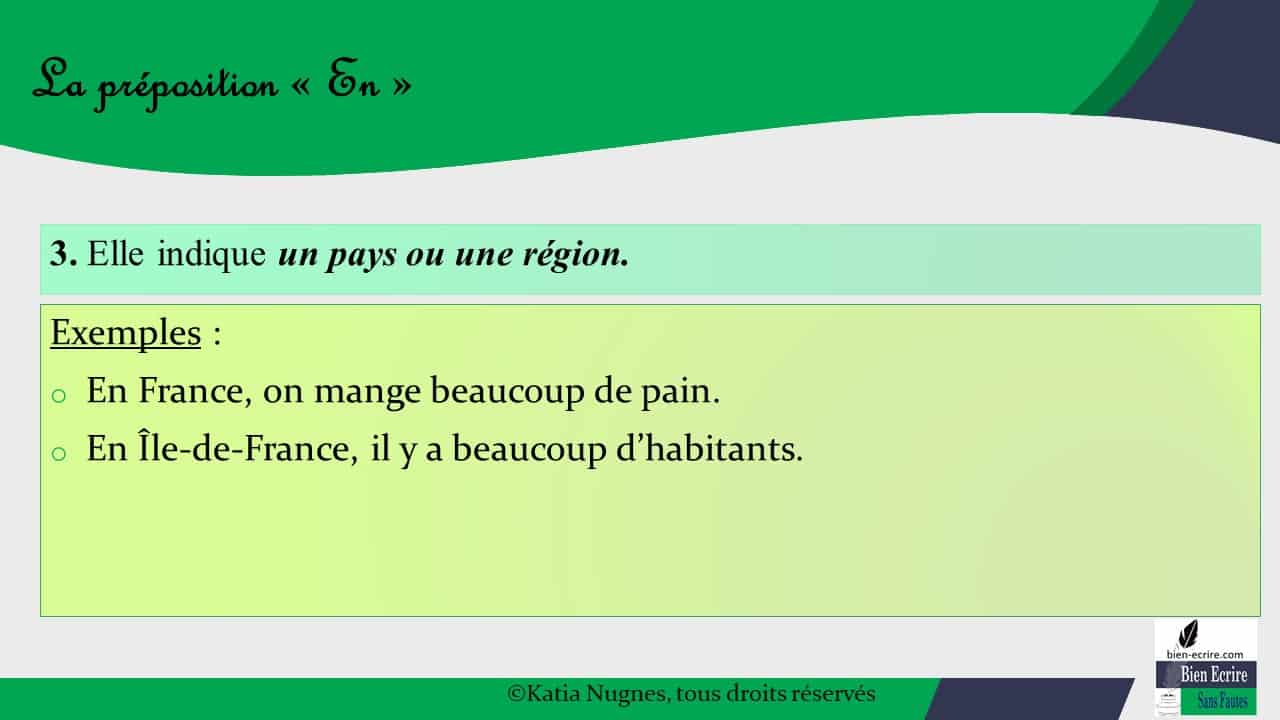 Préposition 7 – En - Bien écrire