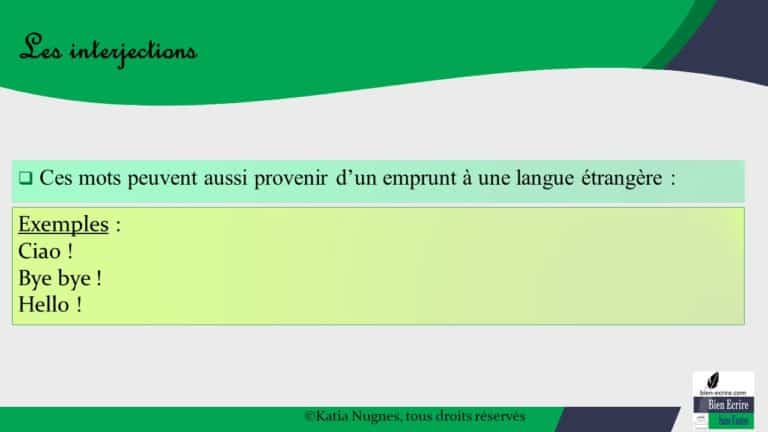 Interjection 1 – Définition et rôle - Bien écrire