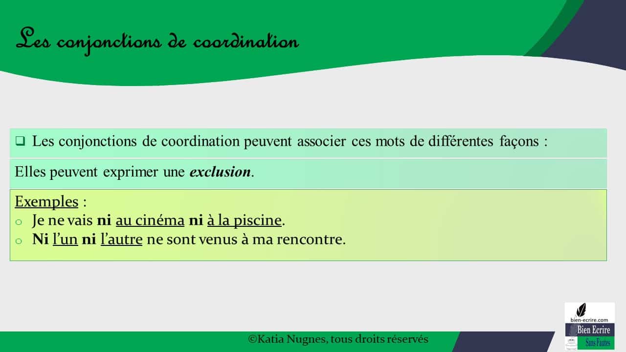 Conjonctions 2 – Coordination - Bien écrire