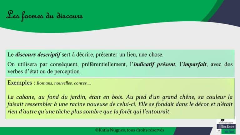 Les formes du discours (analyse de texte 2/5) - Bien écrire