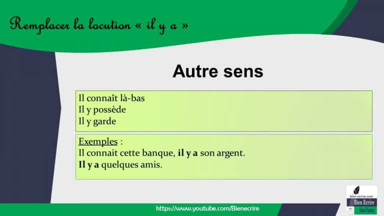 Il y a, une expression à remplacer (liste 8/9) - Bien écrire