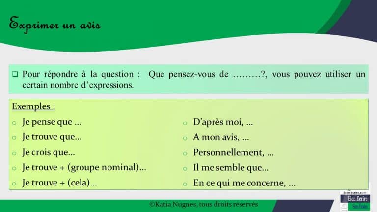 Donner son avis (9/9) - Bien écrire
