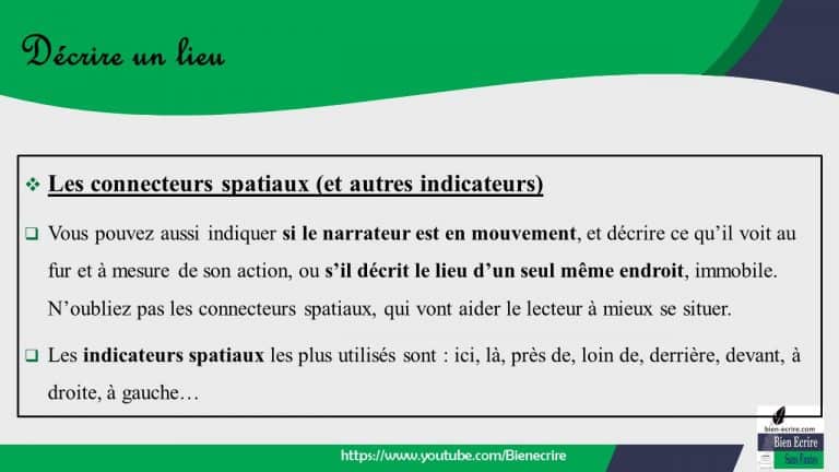 Décrire un lieu (rédaction 2/7) - Bien écrire