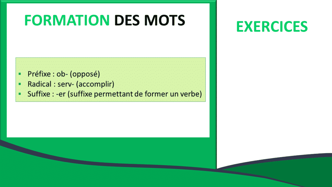 Radical, préfixe, suffixes : exercices (formation des mots 2/3) - Bien ...