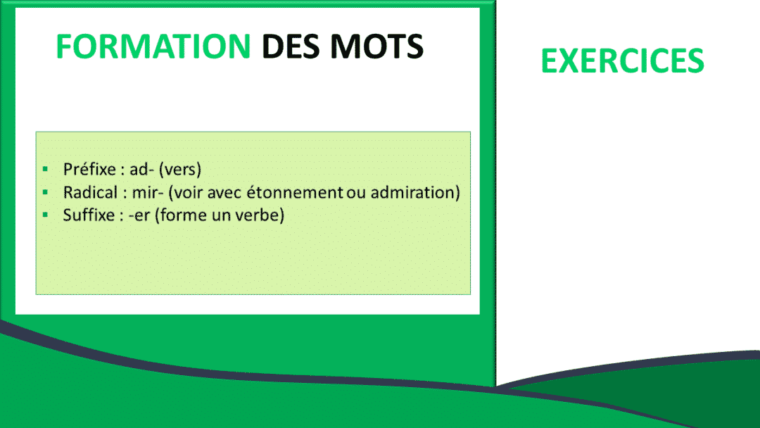 Radical, préfixe, suffixes : exercices (formation des mots 2/3) - Bien ...