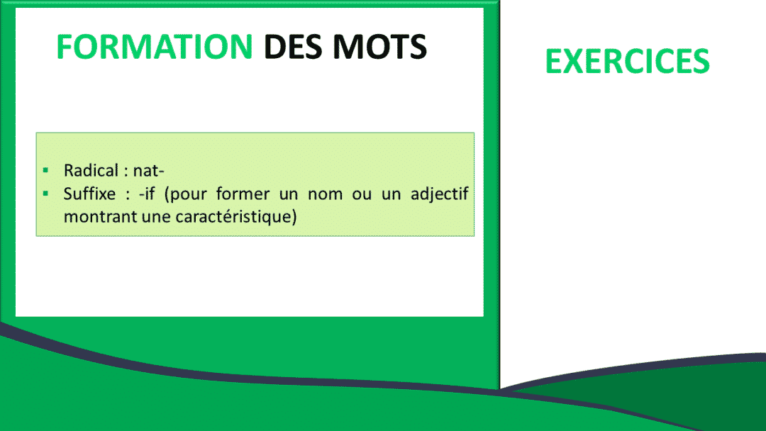 Radical, préfixe, suffixes : exercices (formation des mots 2/3) - Bien ...