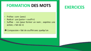 Radical, préfixe, suffixes : exercices (formation des mots 2/3) - Bien ...